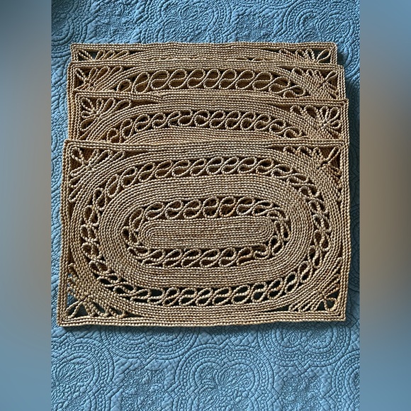 Kitchen | 4 Straw Rectangular Place Mats | Poshmark